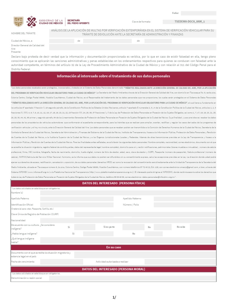 Tsedema-Dgca Aam 1 | PDF | Privacidad de la información | Ciudad de México
