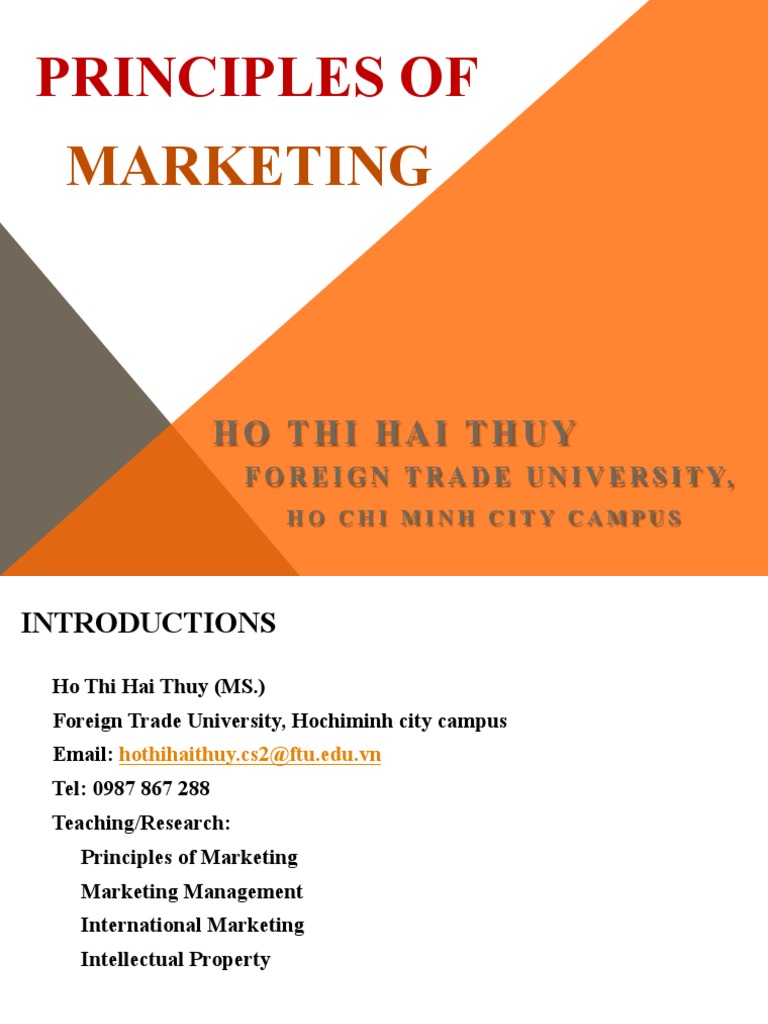 Slides Principles of Marketing - FTU | PDF | Marketing | Behavior