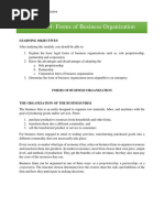 Lesson 4 - Forms of Business Organization | PDF | Corporations | Stocks