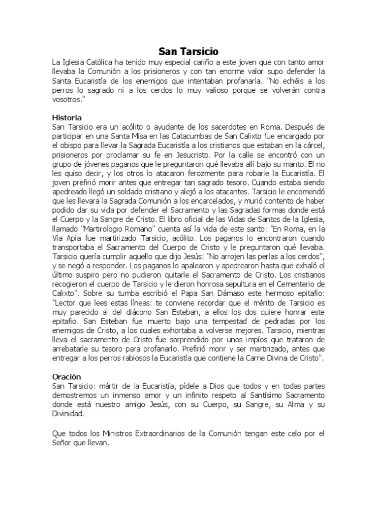 San Tarsicio | PDF