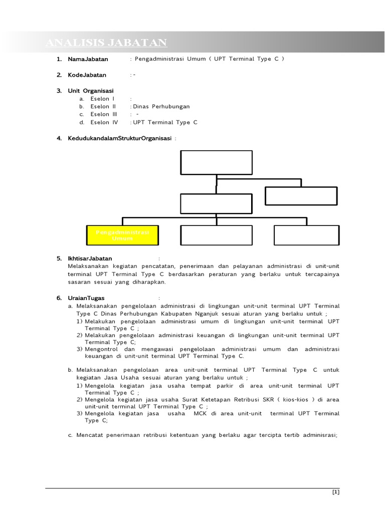 6.1. Pengadministrasi Umum (UPT Terminal Type C) OK | PDF