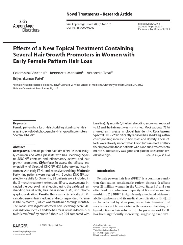 Effects of A New Topical Treatment Containing Several Hair Growth ...