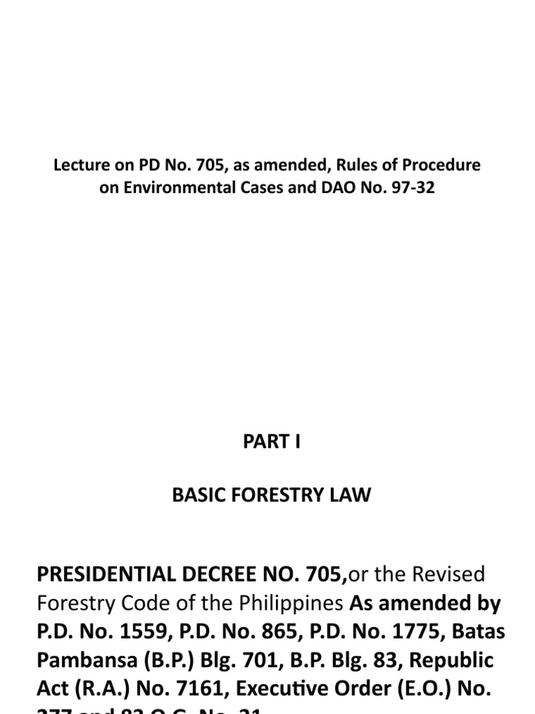 PD 705 and DAO 97-32 Overview | PDF | Theft | Prosecutor