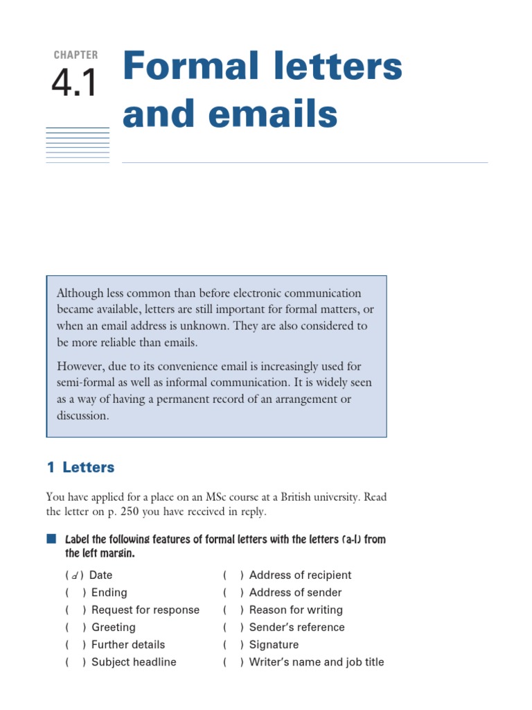 HANDOUT 9 Formal letters | PDF | Communication