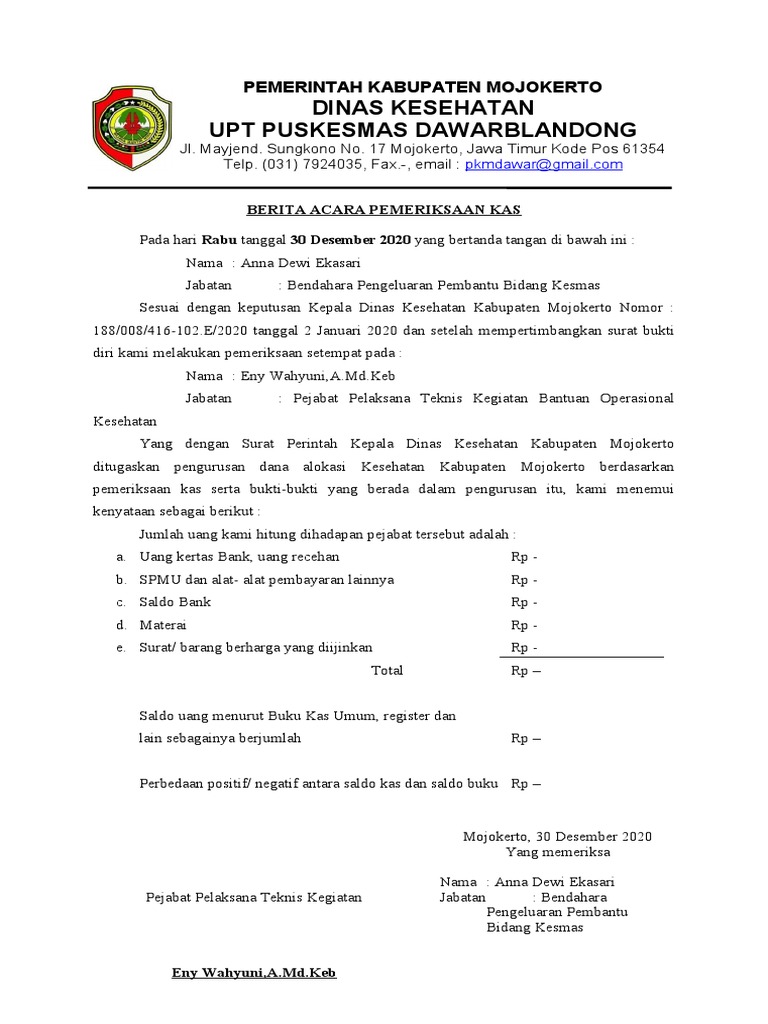 BAP Kas Tribulanan | PDF