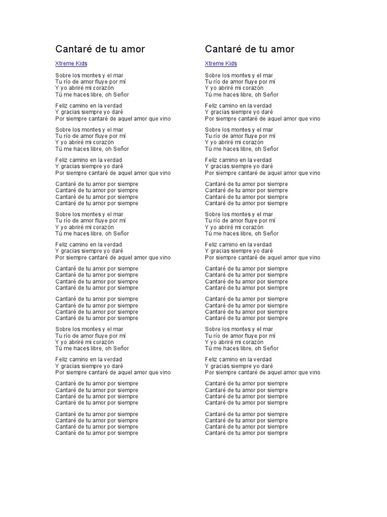 Cantaré de Tu Amor | PDF | Arte