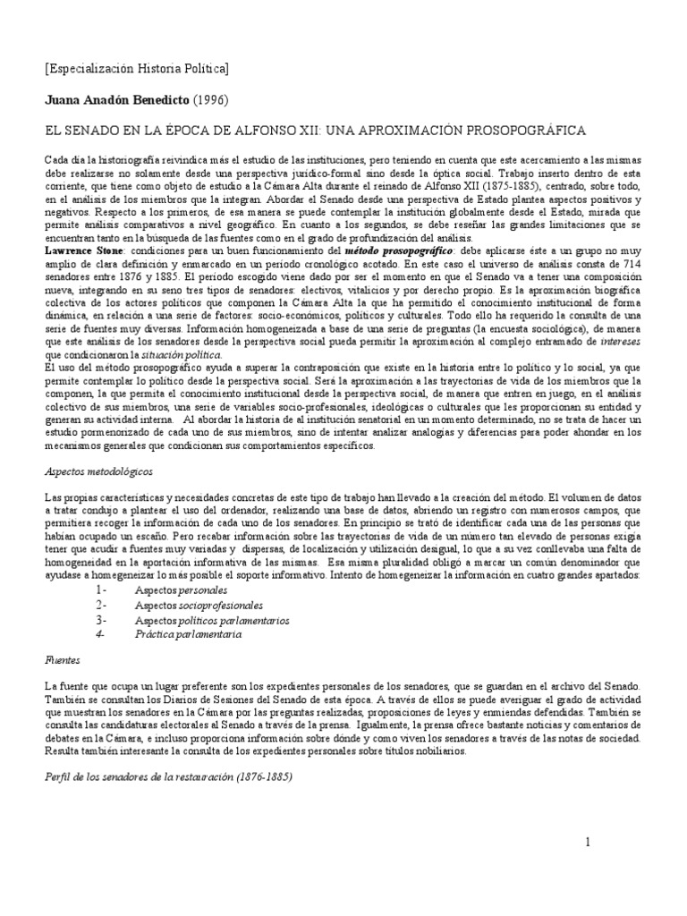 Resumen - Juana Anadón Benedicto (1996) | PDF | Nobleza | Historiografía