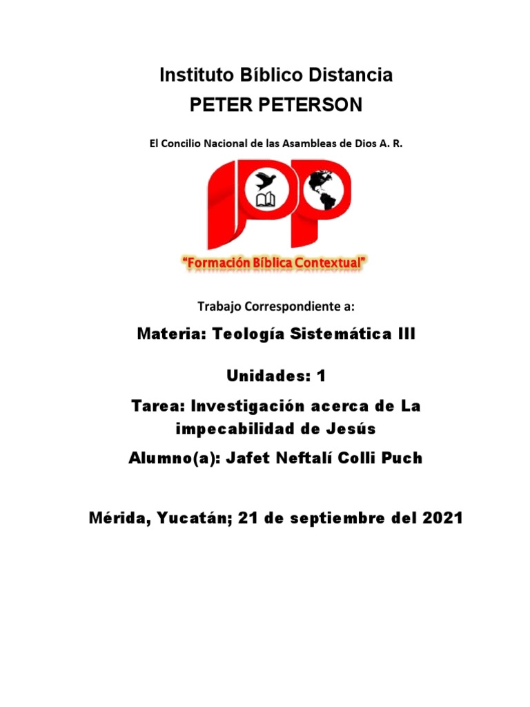 La Impecabilidad de Jesus | PDF | Jesús | Pecado