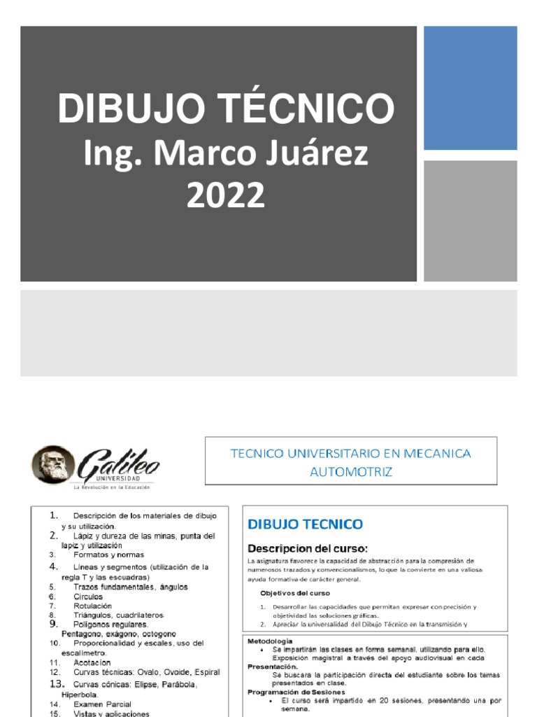 Programa Dib. T Cnico 2022 | PDF