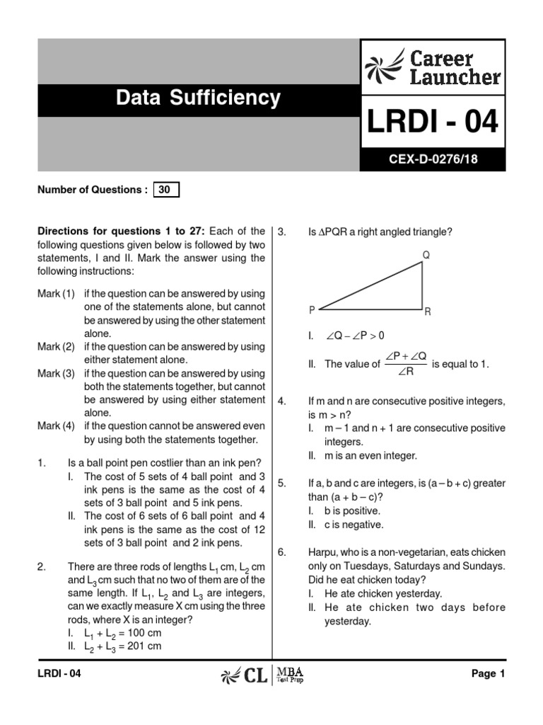 LRDI-04 DS With Solutions | PDF | Perpendicular | Area
