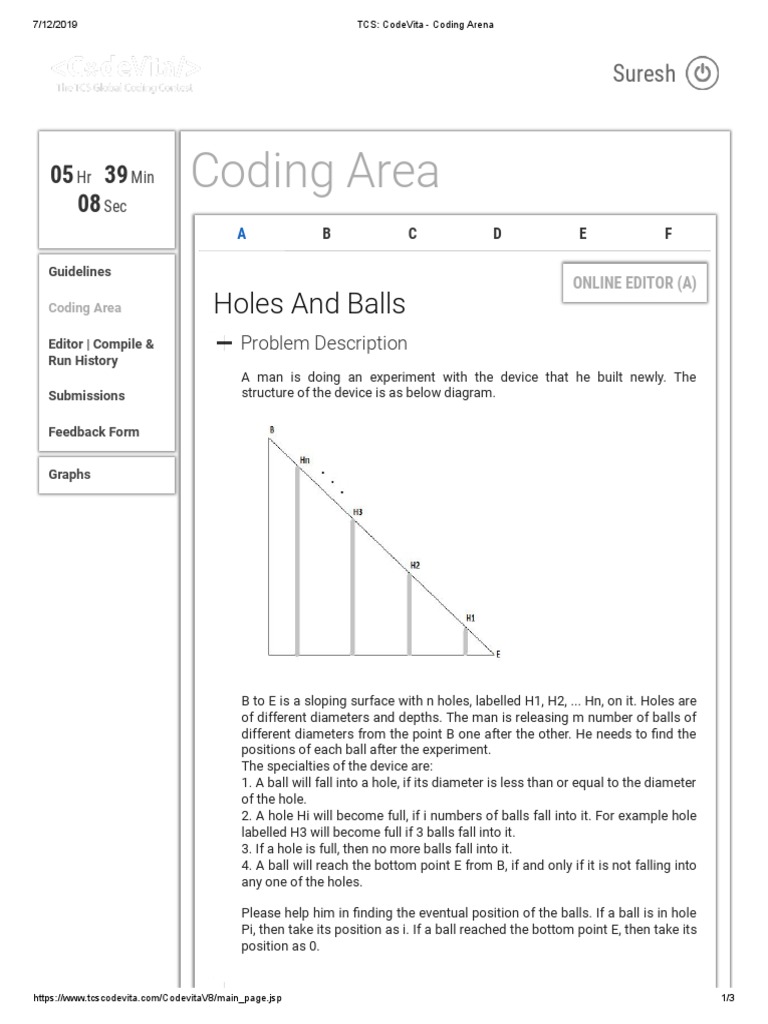 Coding Area: Holes and Balls | Download Free PDF | Applied Mathematics | Mathematics