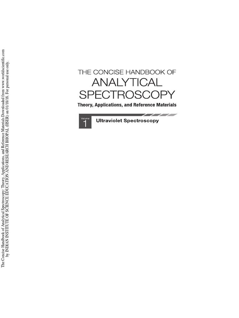 Handbook of Analytical Spectroscopy - Theory and Applications | PDF | Spectroscopy | Analytical ...