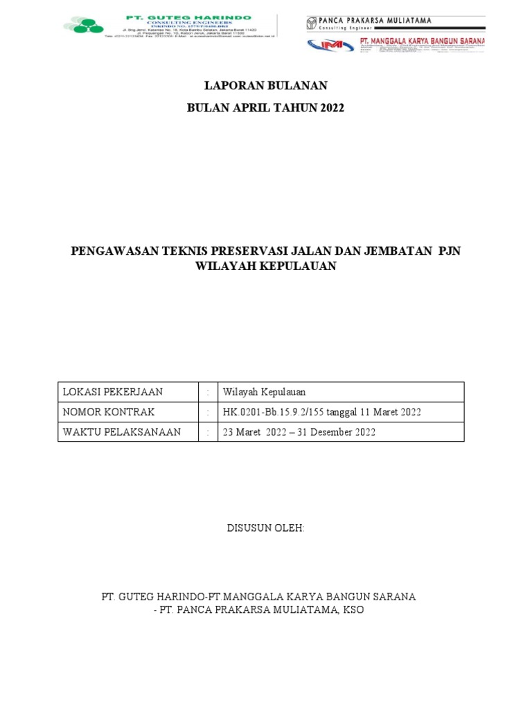 LAPORAN BULANAN INSPEKSI K3L | PDF