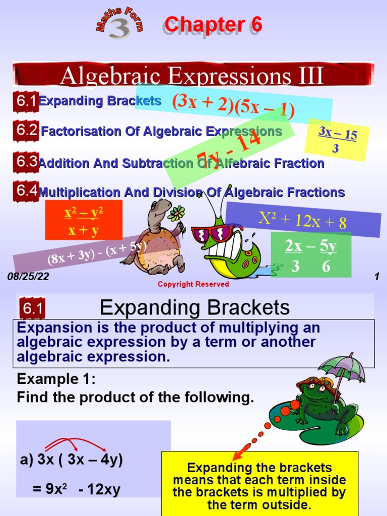 Algebraic Expressions III: X - y X + y | PDF | Factorization | Numbers