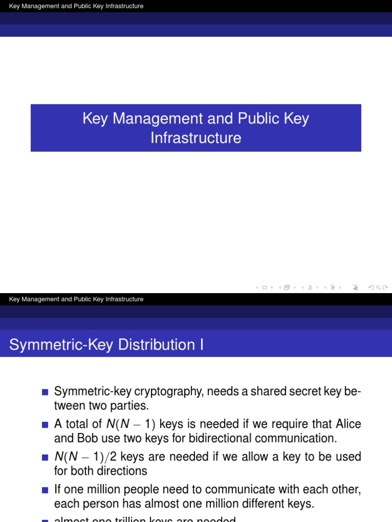 Key Management and Public Key Infrastructure | PDF | Public Key ...