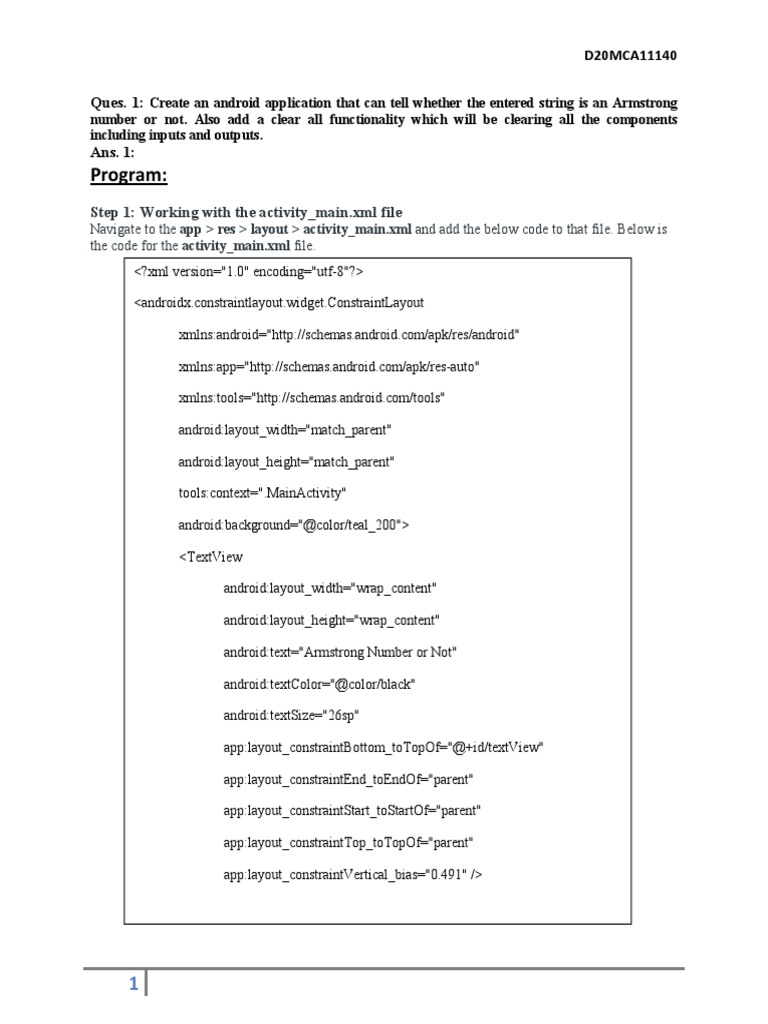 MAD - Practical | PDF | Android (Operating System) | Mobile App