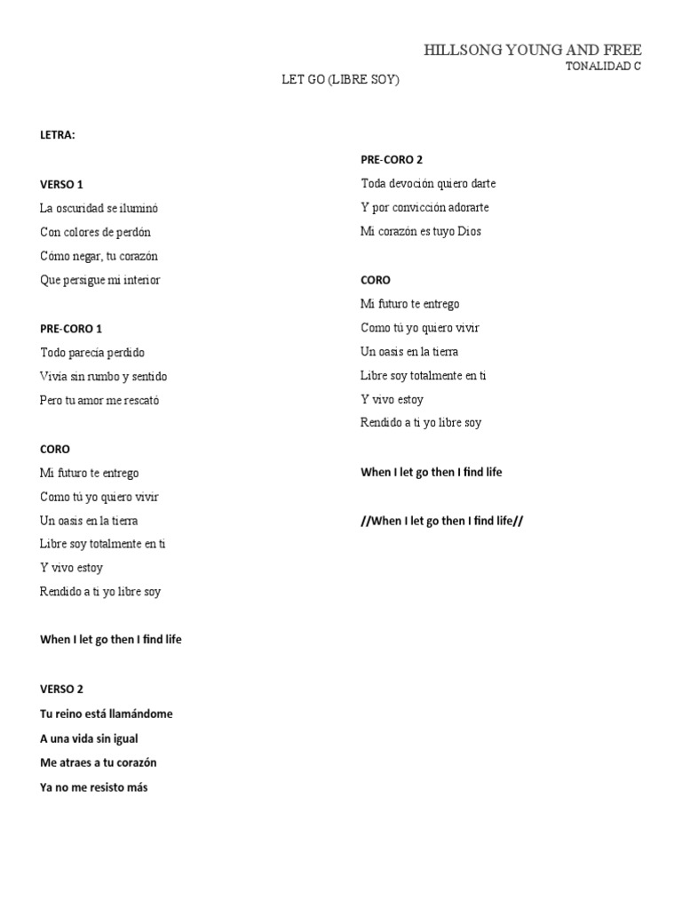 Let Go Libre Soy | PDF | Poesía