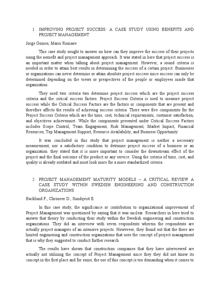 Project Management Case Study | PDF | Project Management | Leadership