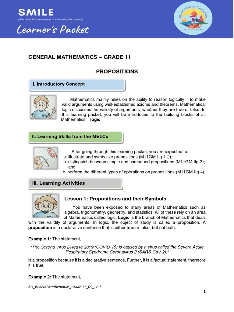 General Mathematics - Grade 11: I. Introductory Concept | PDF