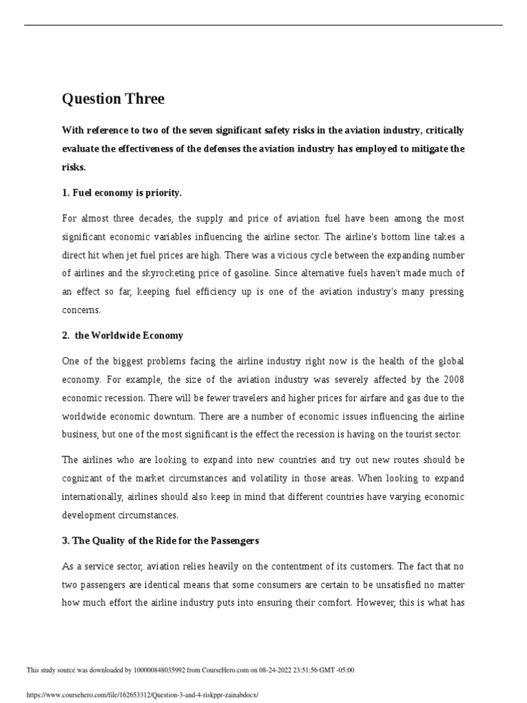Question 3 and 4 Riskppr Zainab | PDF | Airport | Computer Security