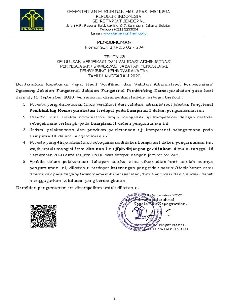 Pengumuman Verval | PDF