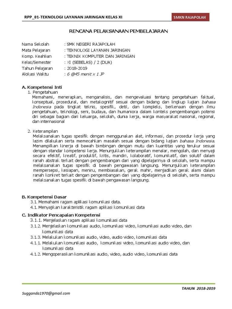 RPP TLJ - 01 | PDF