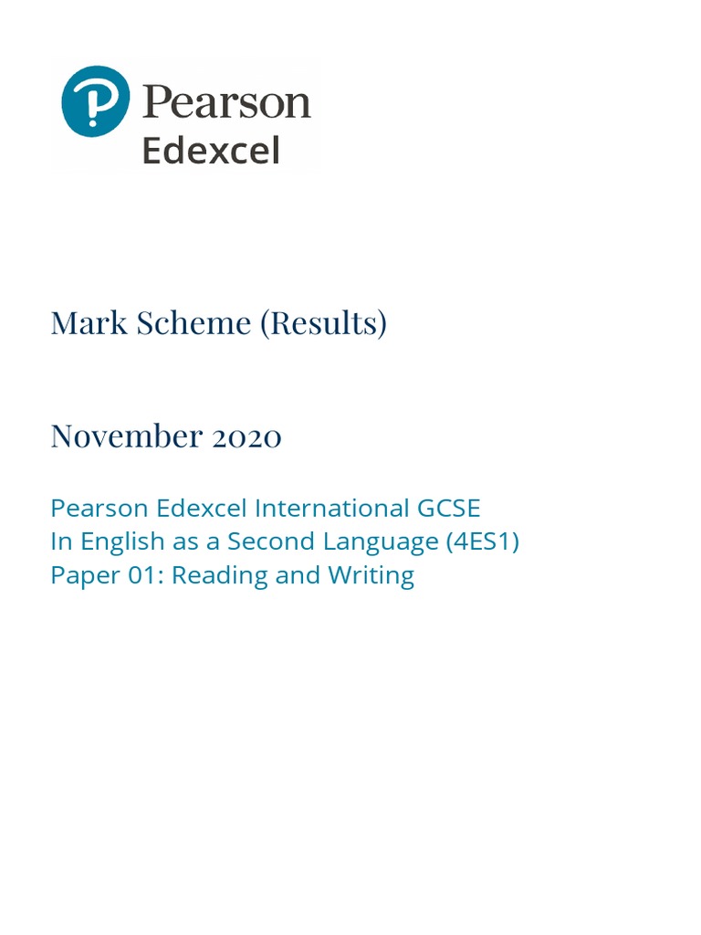 ESL Paper 1 Nov 2020 MS | PDF | Human Communication | Linguistics