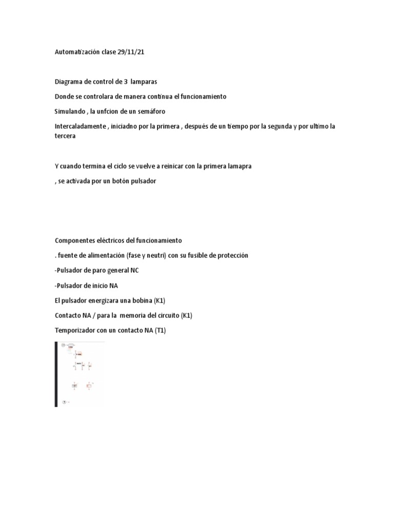 Automatización Clase 29 Diagrama de Control de 3 Lamparas | Download Free PDF | Automatización ...