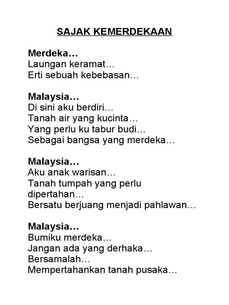 Sajak Kemerdekaan | PDF