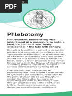 Timeline History of Phlebotomy | PDF | Clinical Medicine | Medicine