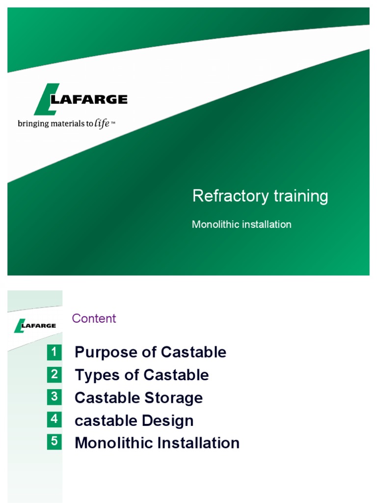 Monolithic Installation | PDF | Refractory | Building Materials