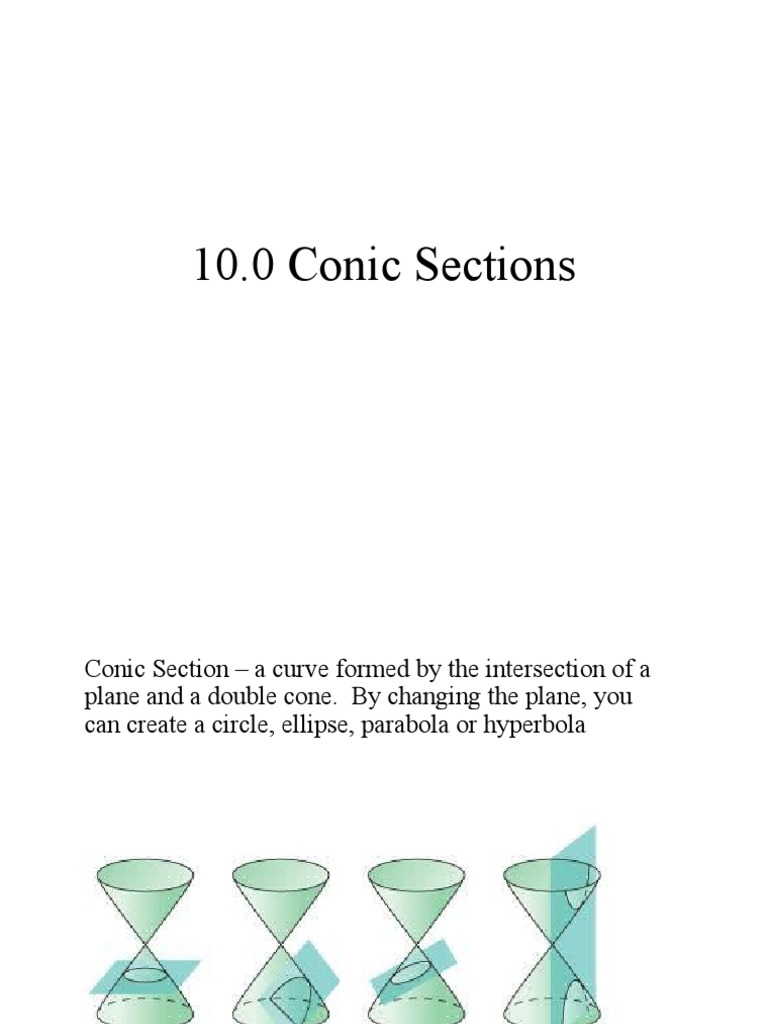 Understanding Conic Sections and Circles | PDF | Ellipse | Geometric Shapes