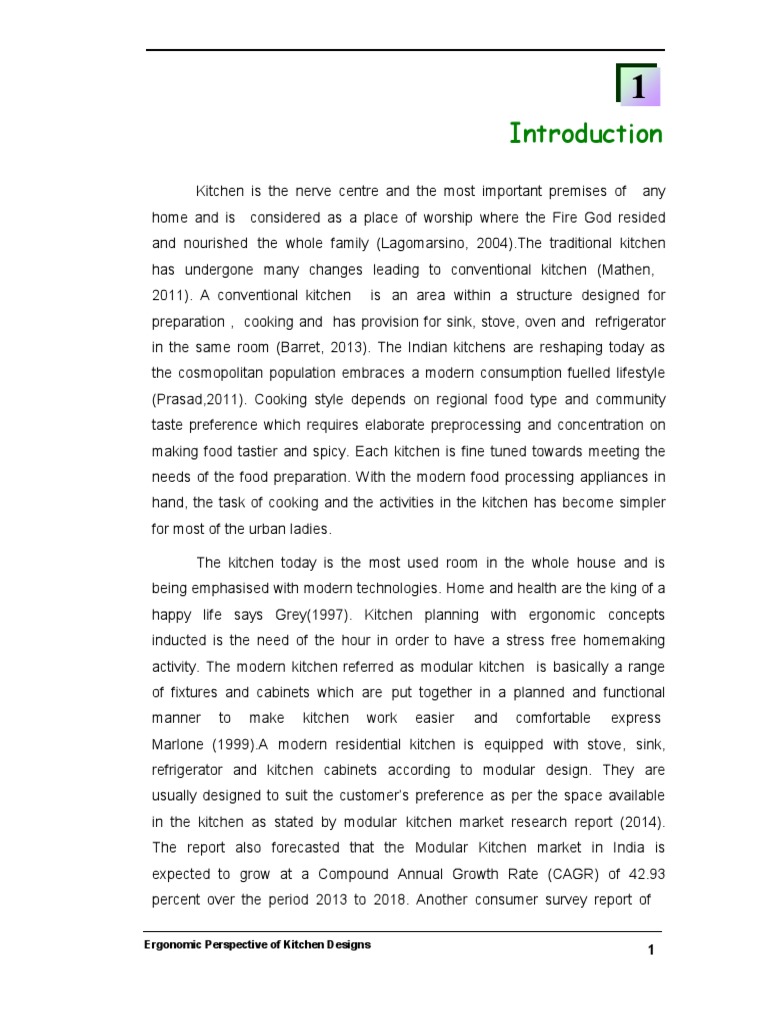 Ergonomic Perspective of Kitchen Designs: An Analysis of the Evolution ...