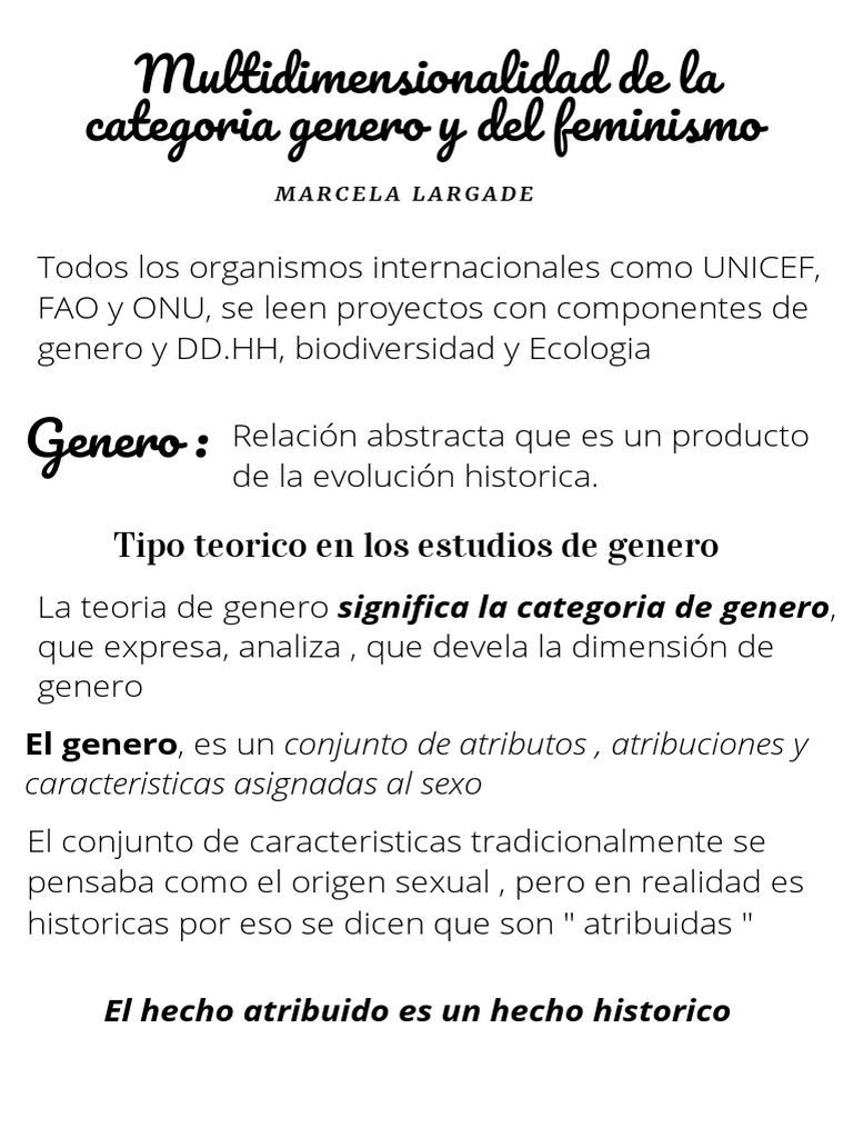 Multidimensionalidad del Género y Feminismo | PDF | Género | Estudios ...