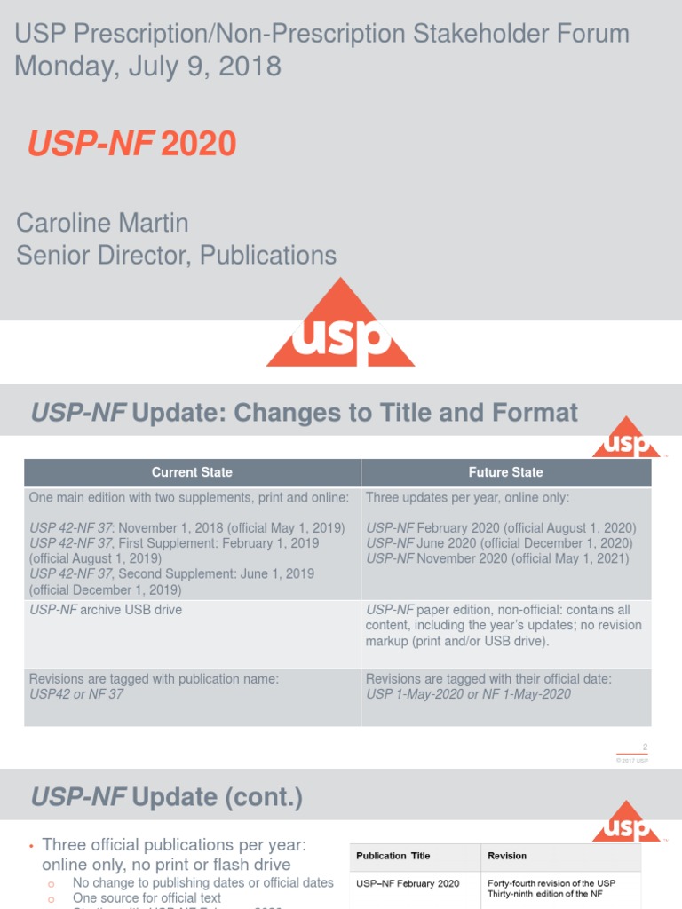 Monday, July 9, 2018: USP Prescription/Non-Prescription Stakeholder ...