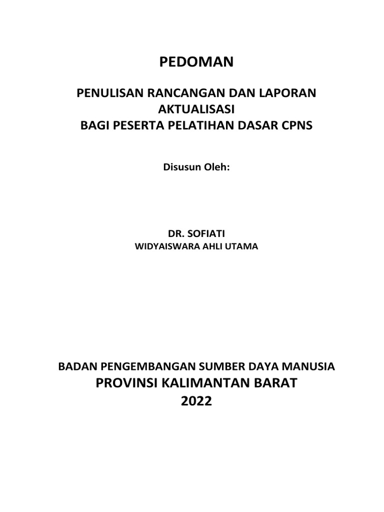 Pedoman Format RA 2022 | PDF