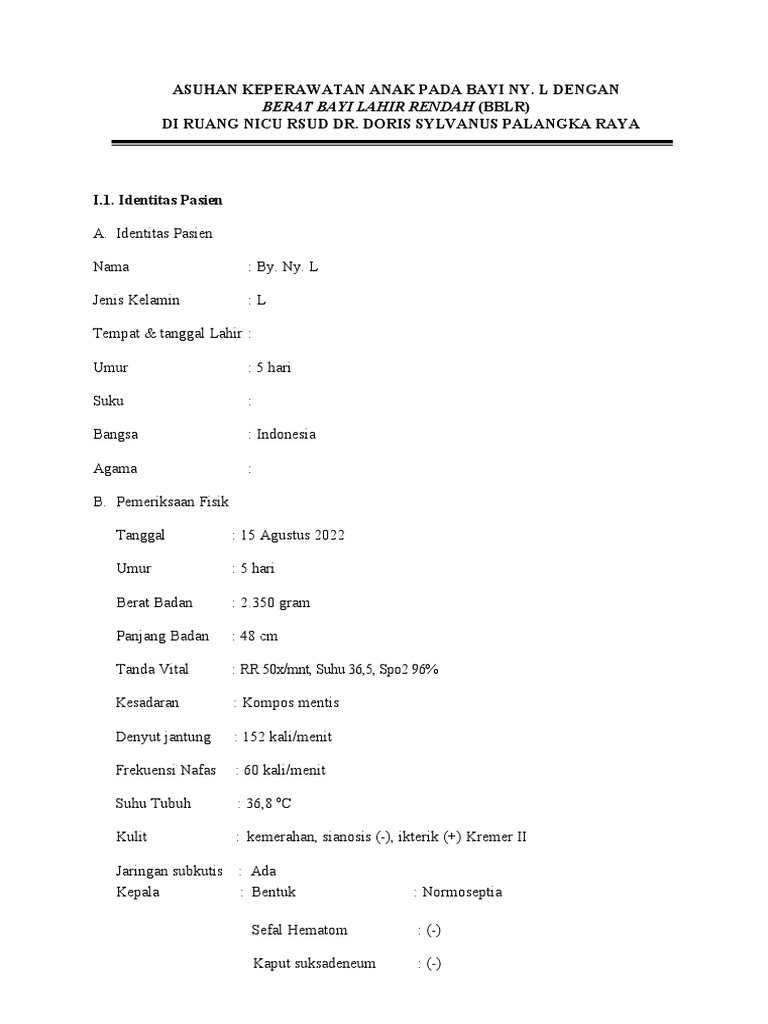 Laporan Kasus Rds BBLR | PDF