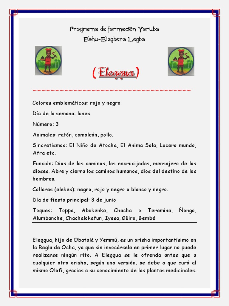 Eleggua PDF | PDF | Religión étnica | Santeria