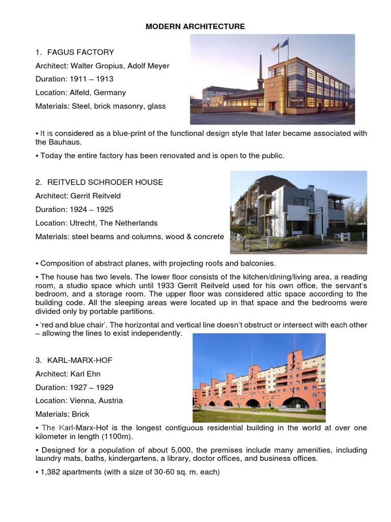 Hoa2 Lesson 6 Modern Architecture | PDF | Design | Economic Sectors