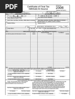 BIR Form 2307 Summary of Withholding Tax | PDF