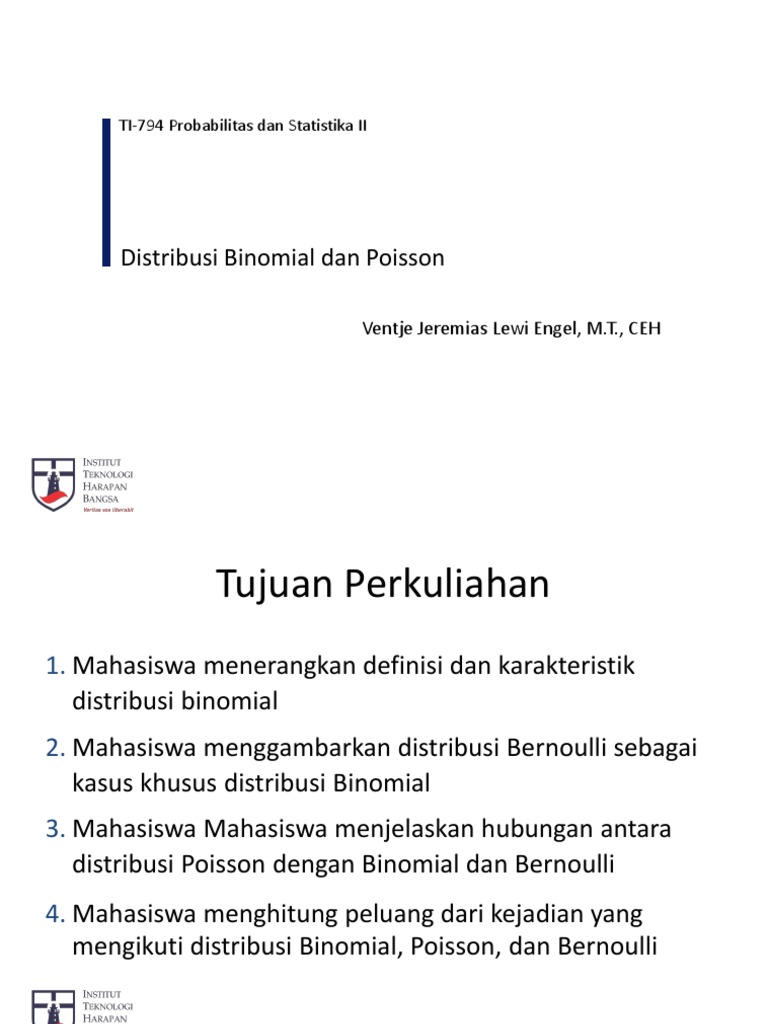 Materi 01 - Distribusi Binomial Dan Poisson | PDF | Scientific Theories ...