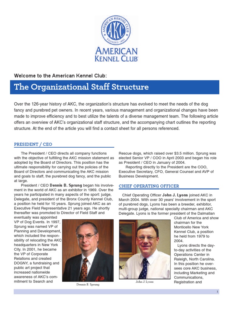 Organizational Chart | PDF | American Kennel Club | Conformation Show