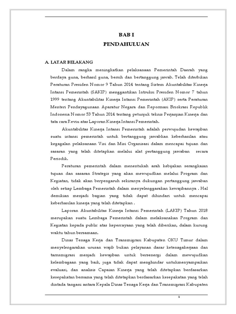 LAKIP - Disnaker 2018 | PDF | Karier & Perkembangan | Bisnis