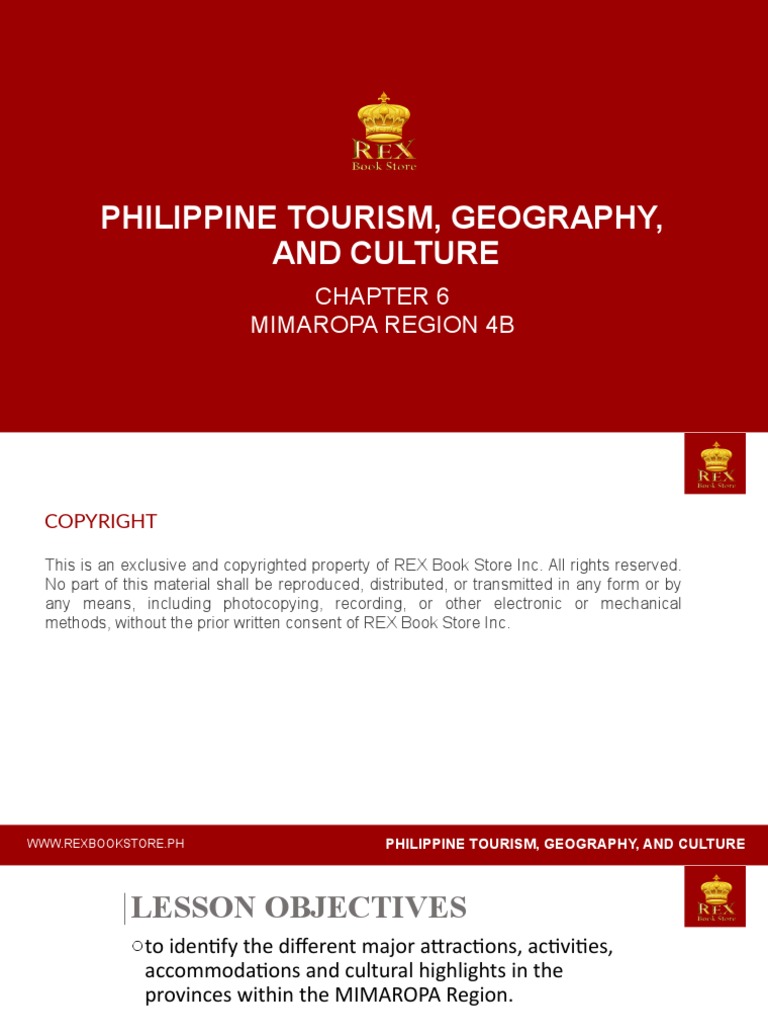 Philippine Tourism, Geography, and Culture: Mimaropa Region 4B | PDF