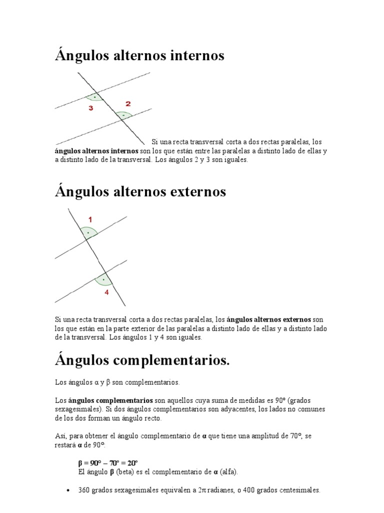 Ángulos Alternos Internos | Triángulo | Matemática Elemental