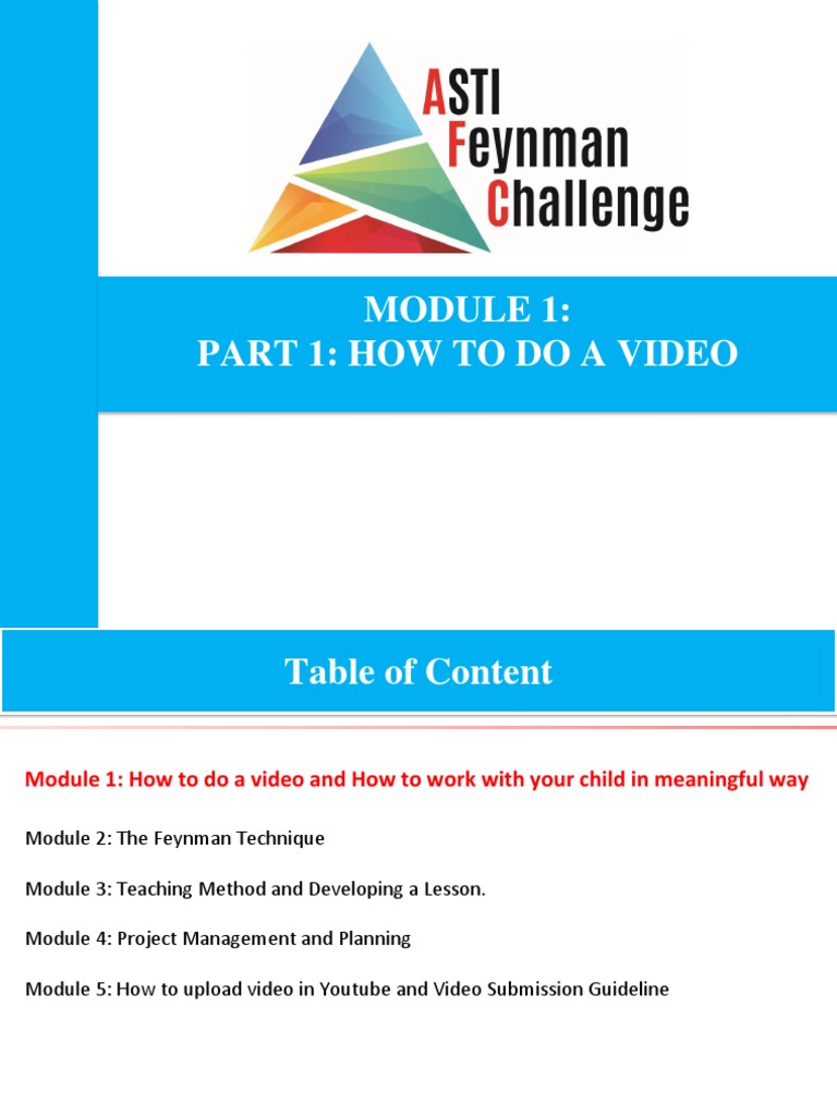 Module 1 AV | PDF | You Tube | Video