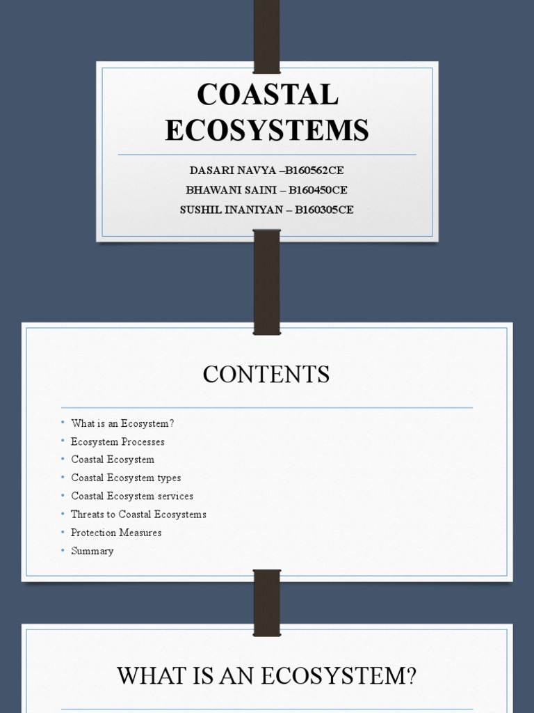 Coastal Ecosystems: Types and Threats | PDF | Ecosystem | Coral Reef