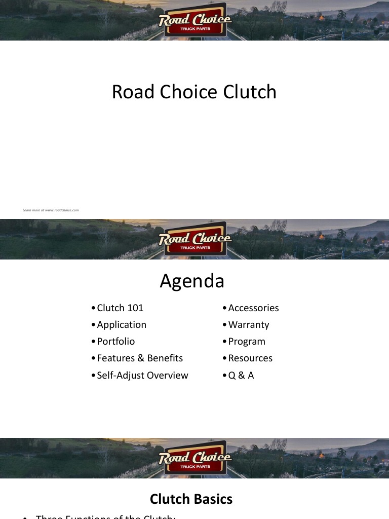 Road Choice Clutch Final Presentation | PDF | Clutch | Gear