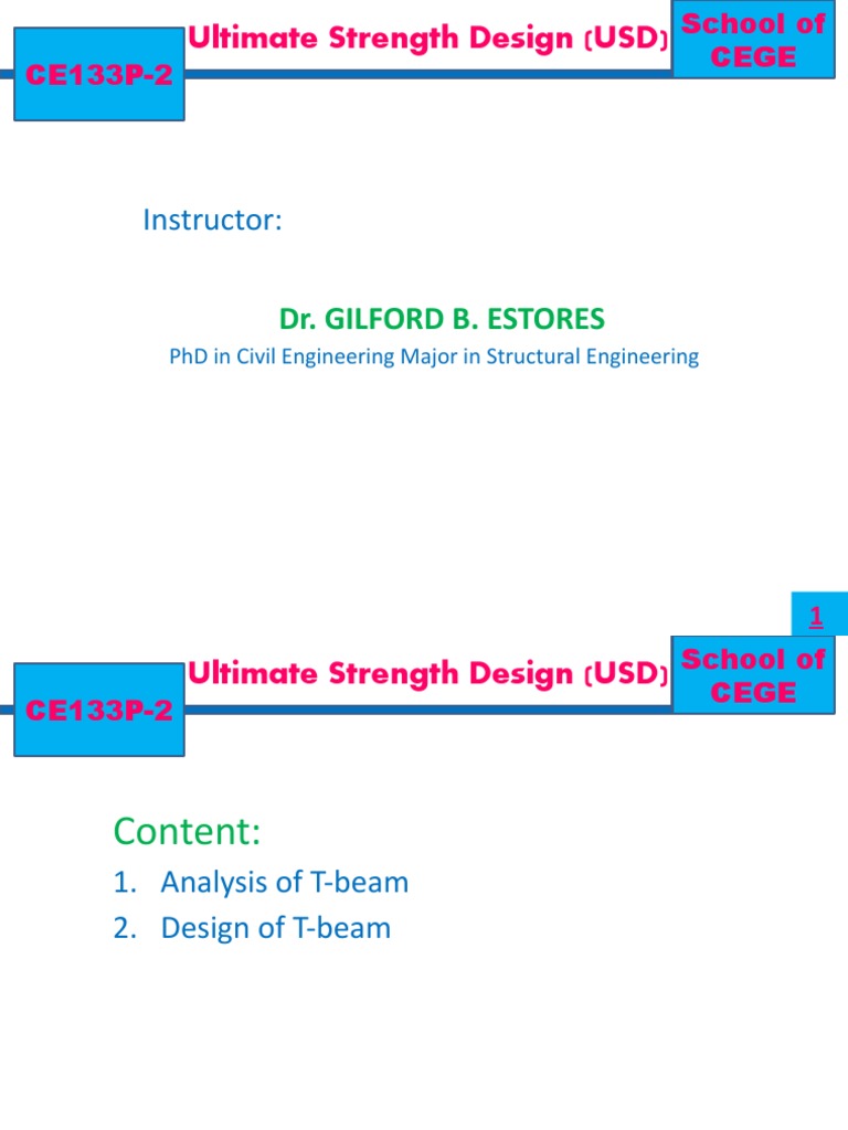 Ce133p-2 T-Beam | PDF | Engineering | Civil Engineering