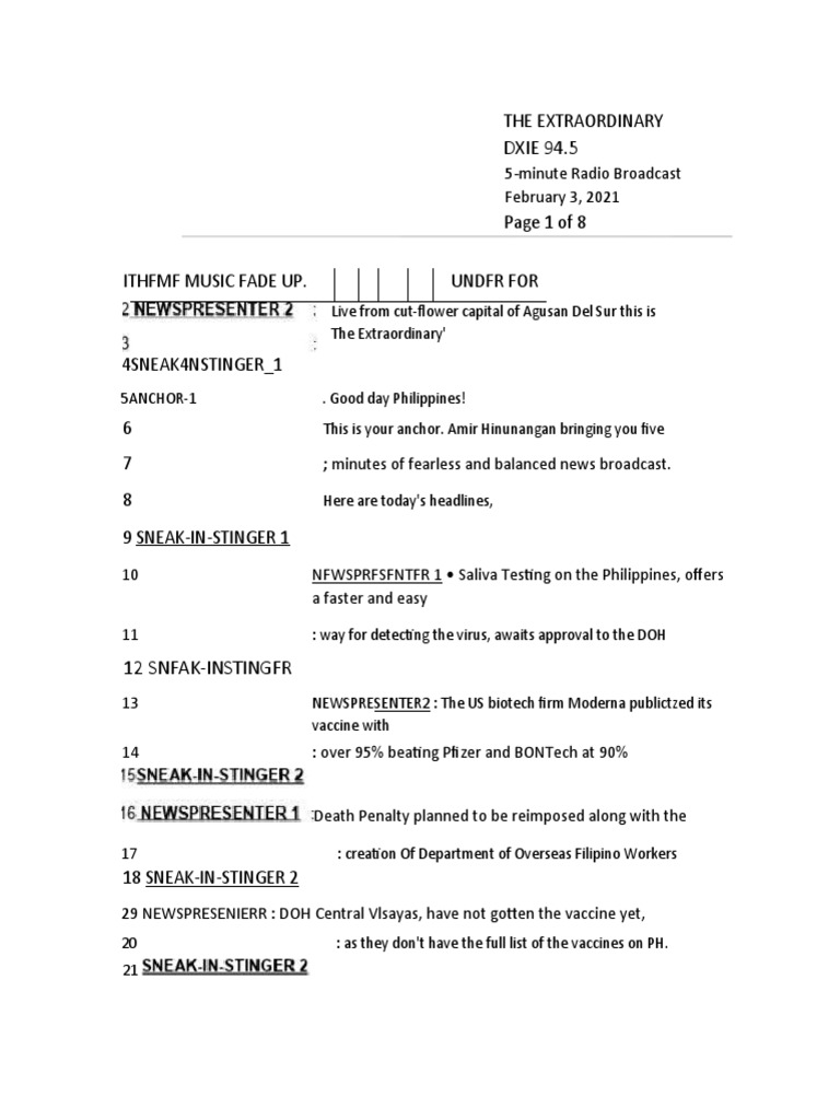 Radio Scripts | PDF | Public Health | Medicine